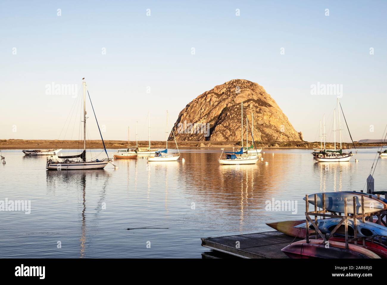 Morro Bay and Morro Rock. Morro Bay, California, USA Stock Photo - Alamy
