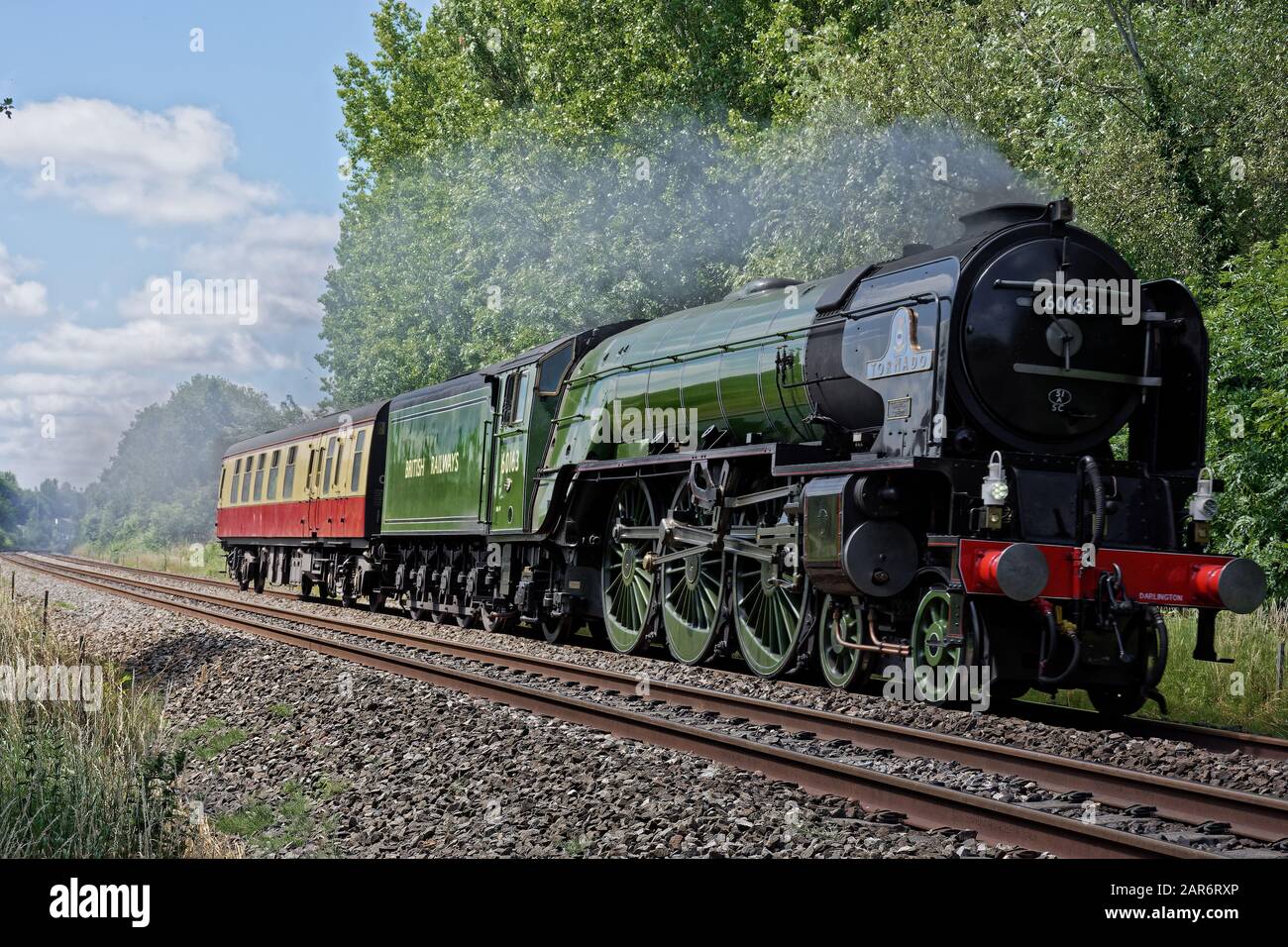 Tornado steam train Yate Stock Photo - Alamy