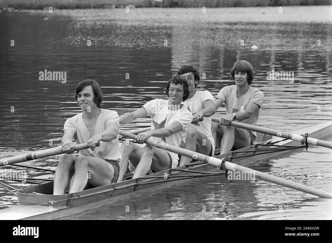 Dutch championships rowing on Bosbaan; the four without of Aegir/Phocas ...