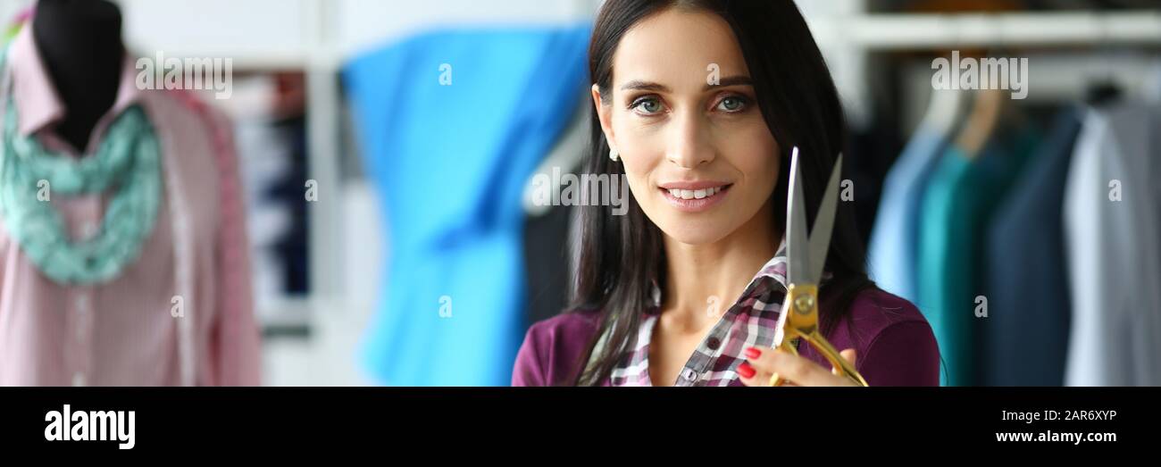 Business person with scissors Stock Photo - Alamy