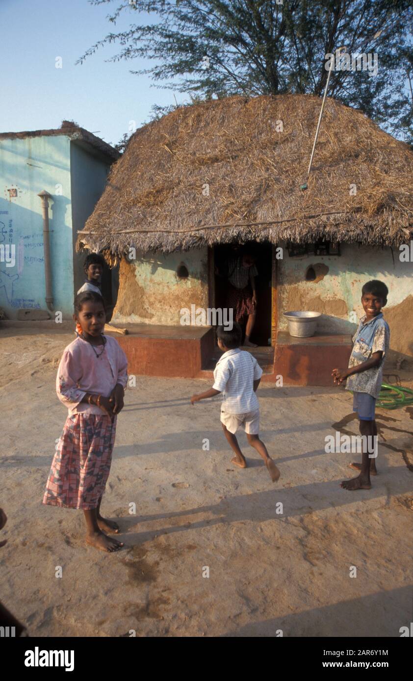 INDIA Harijan village, Karnataka Children playing Stock Photo - Alamy