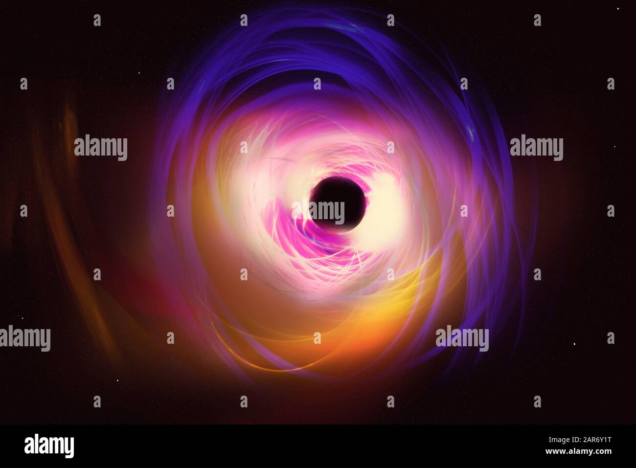 Abstract blackhole photo illustratiuon made with light painting technic ...
