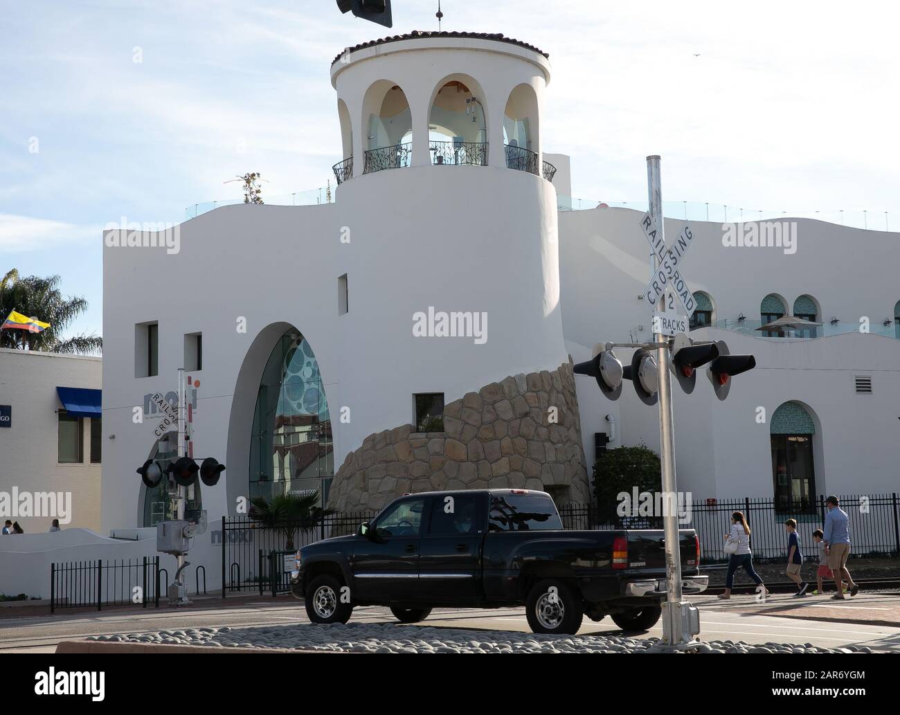 White Spanish style building In Santa Barbara, California, USA Stock ...