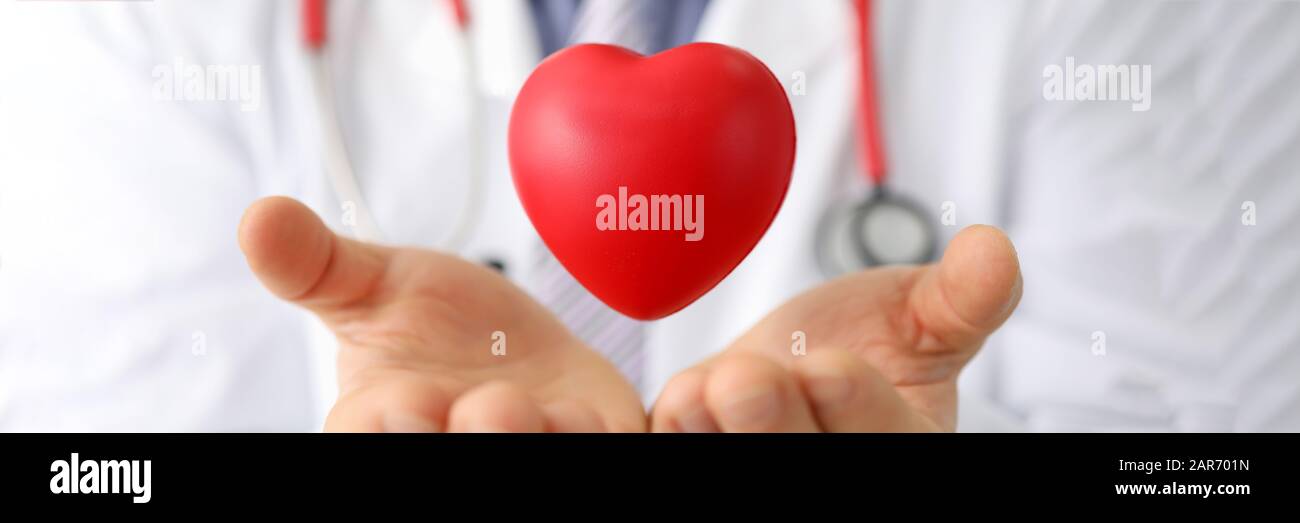 Clinical cardiologist showing sample Stock Photo - Alamy
