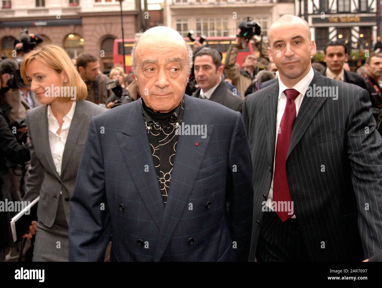 Mohamed Al-Fayed in 2007 appearing at the High Court in London for the ...