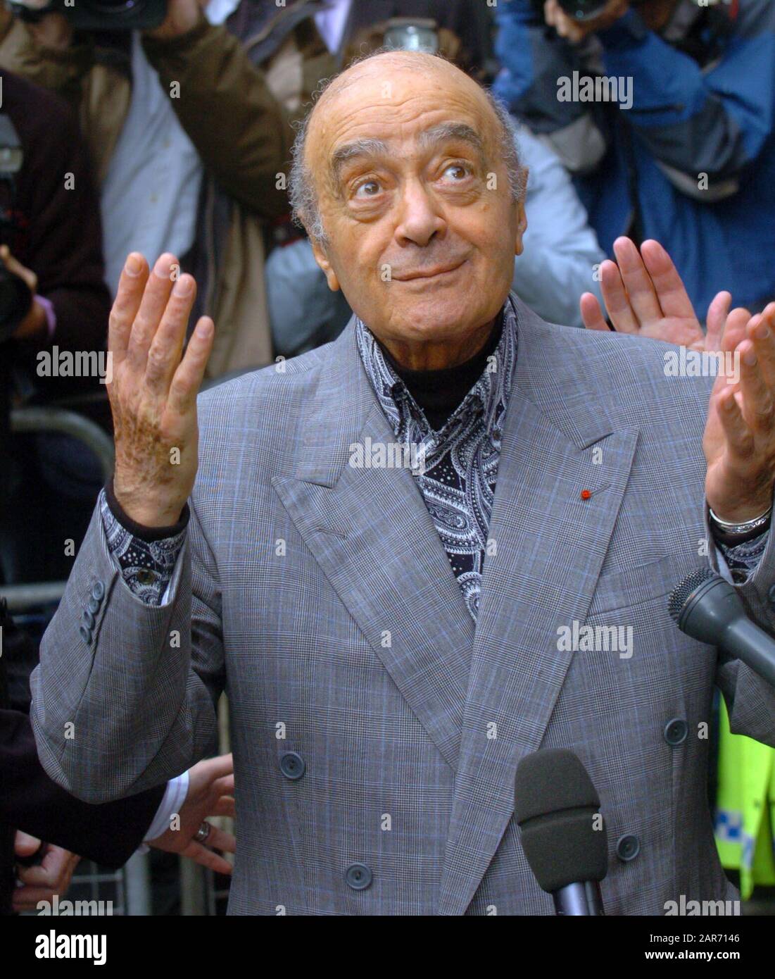Mohamed Al-Fayed in 2007 appearing at the High Court in London for the ...