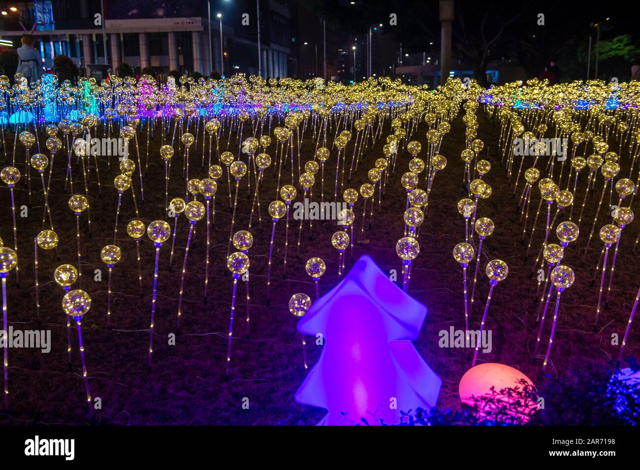 Lights installation in Macau during the annual Macau Light festival ...