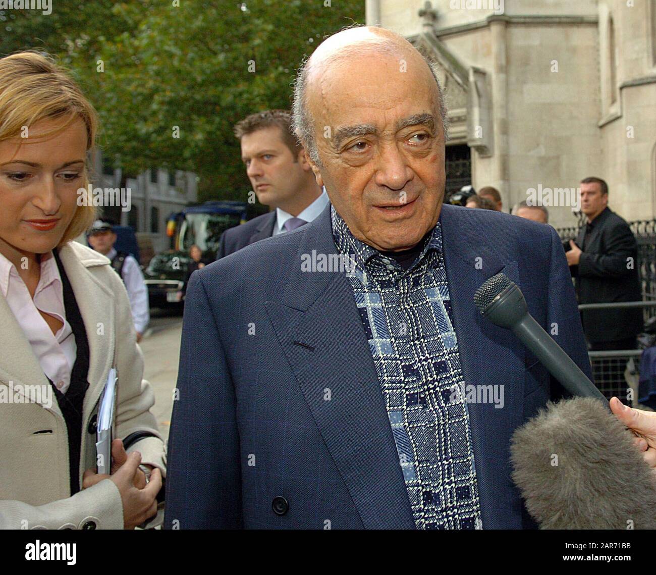 Mohamed Al-Fayed with spokesperson Katherine Witty in 2007 appearing at ...