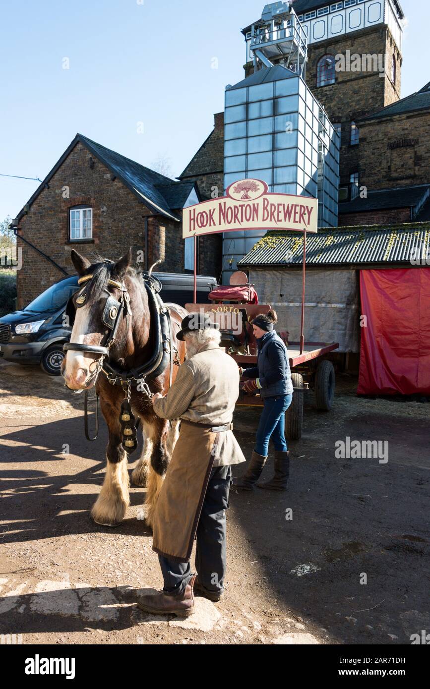 Drayman, Roger Hughes and Erzsebet Csak, a dray delivery assistant in ...