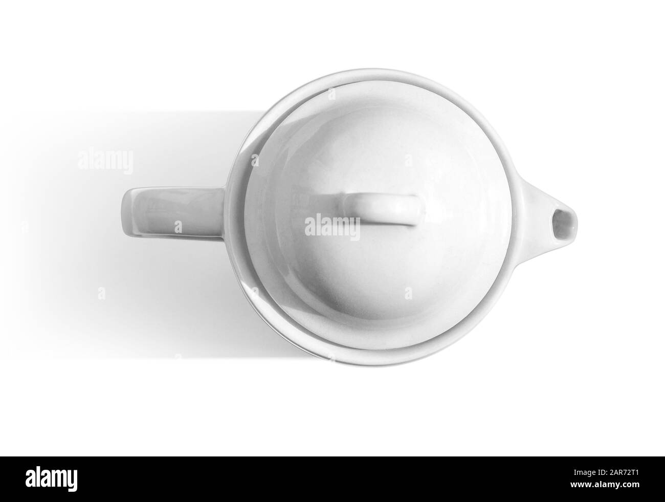top view of a white pot with clipping path Stock Photo - Alamy