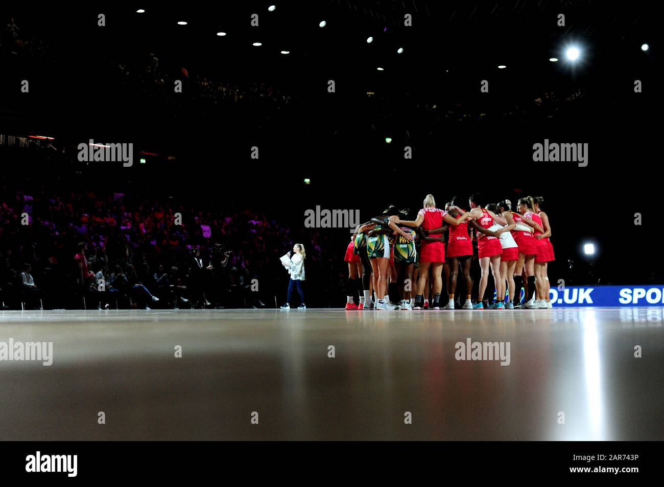 England Vitality Roses’ players form a huddle after their Vitality ...