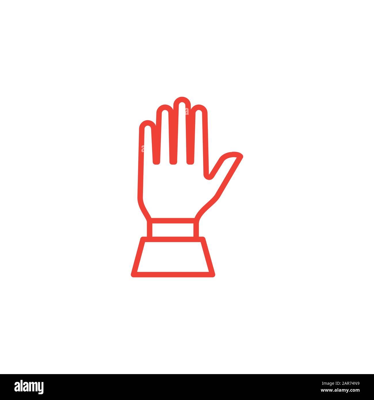 Red hand click icon no background hi-res stock photography and images ...