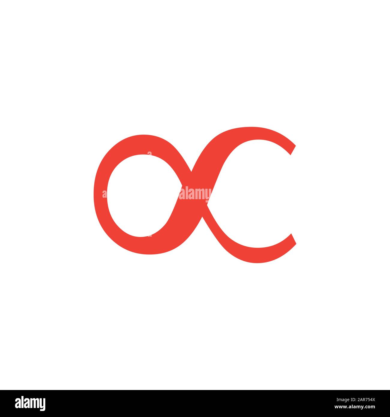 Infinity Red Icon On White Background. Red Flat Style Vector ...