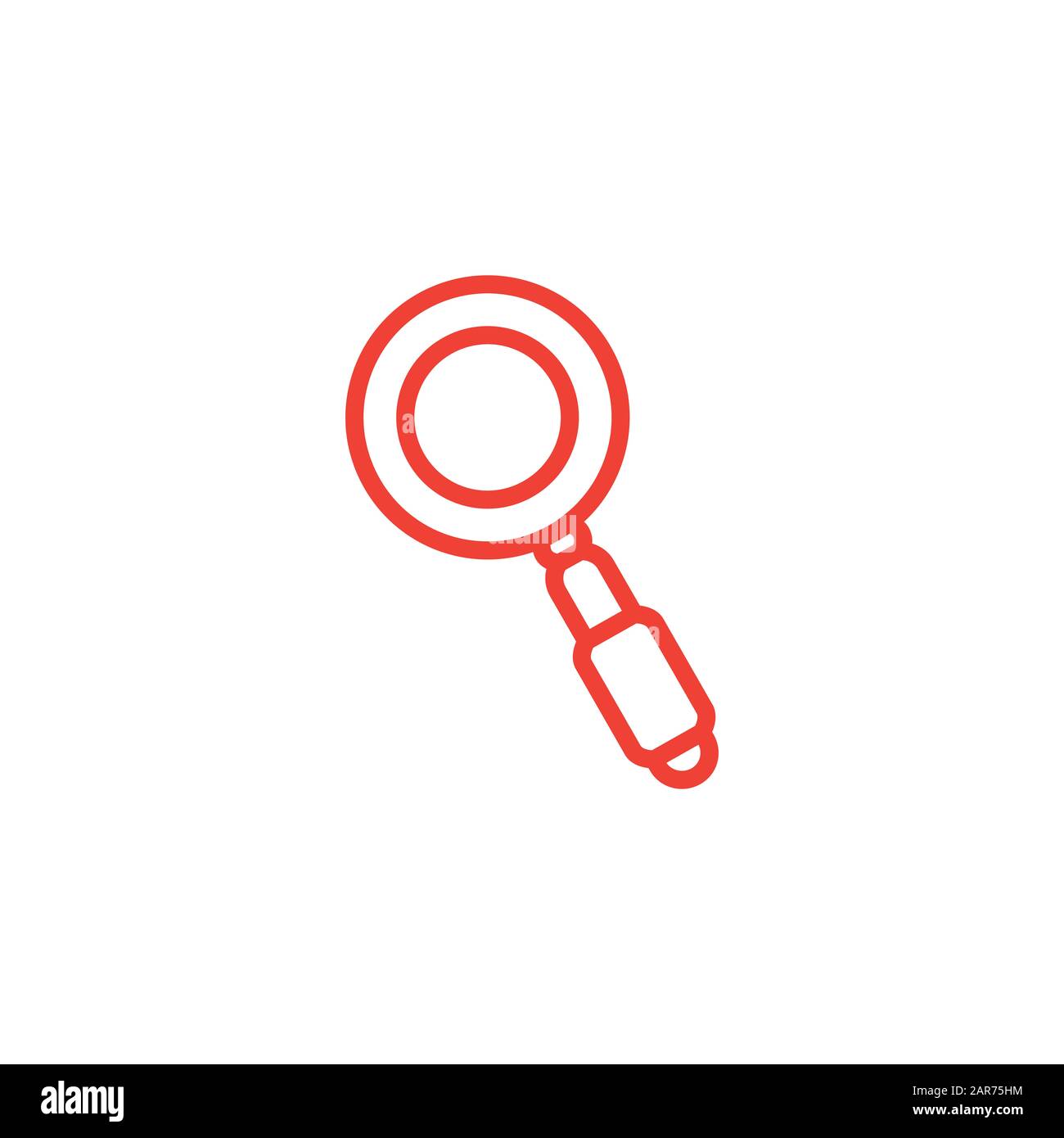 Red Magnifying Glass Clip Art