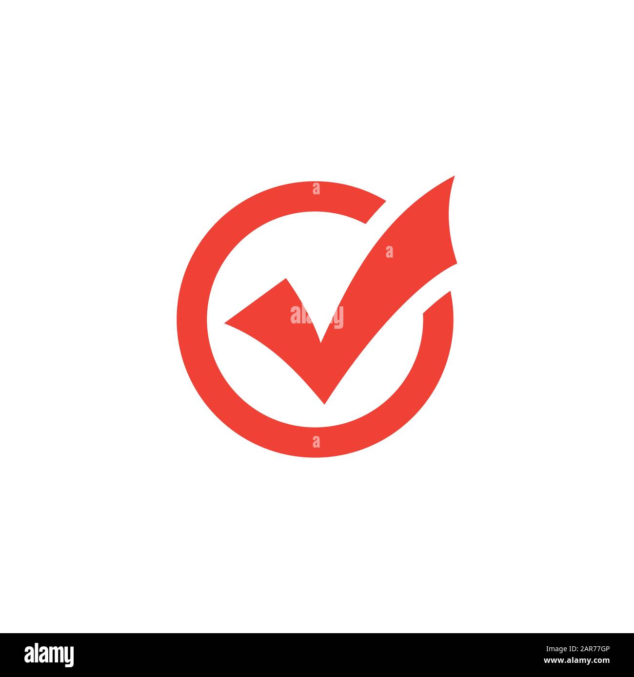 Right Red Icon On White Background. Red Flat Style Vector Illustration ...