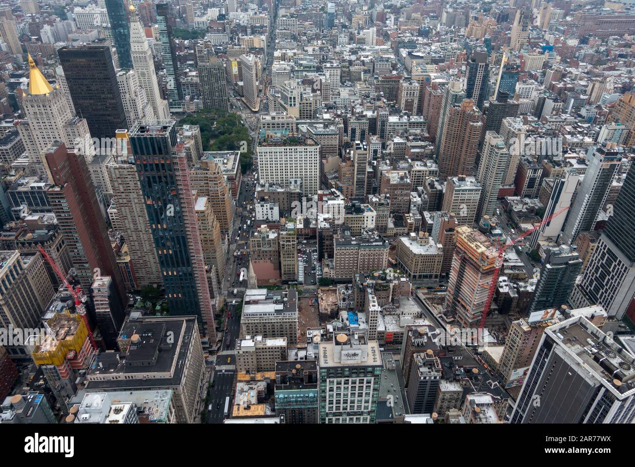 Aerial view of Manhattan skyscrapers Stock Photo - Alamy