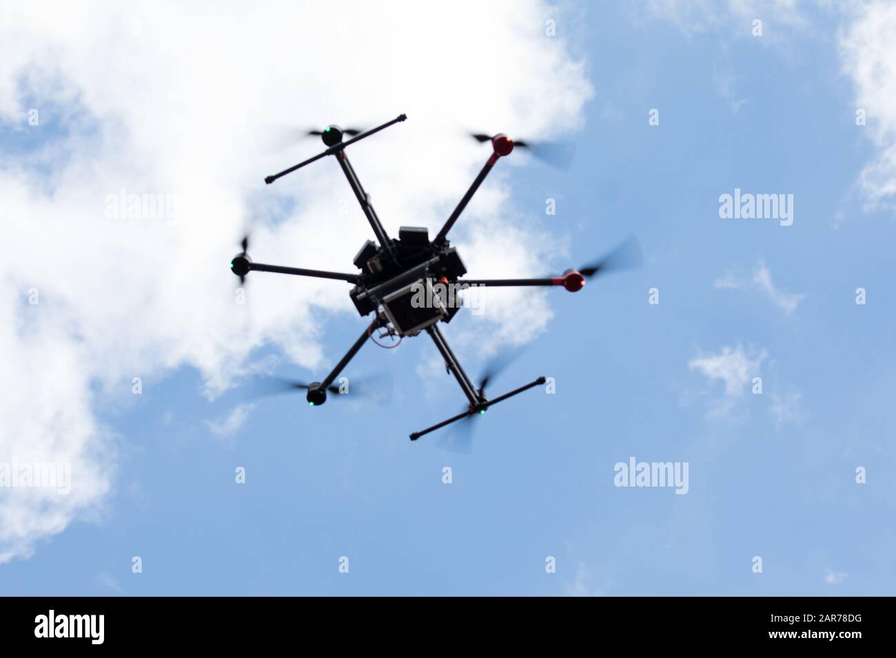 drone in action, used to monitor air quality Stock Photo - Alamy