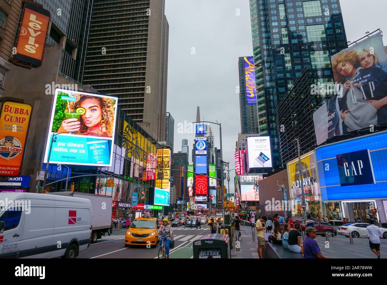 Time Square dusk time cityscape Stock Photo - Alamy
