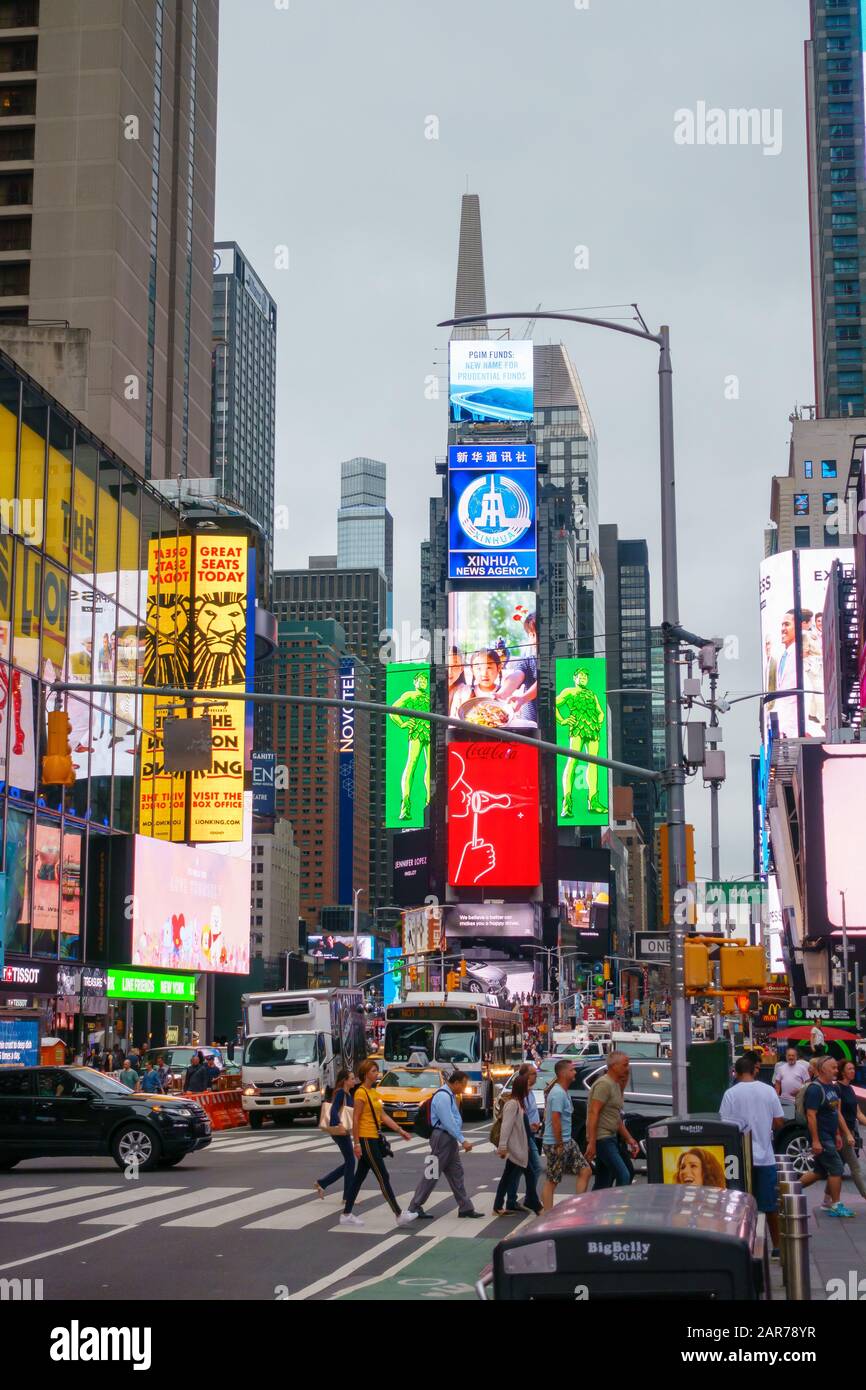Time Square dusk time cityscape Stock Photo - Alamy