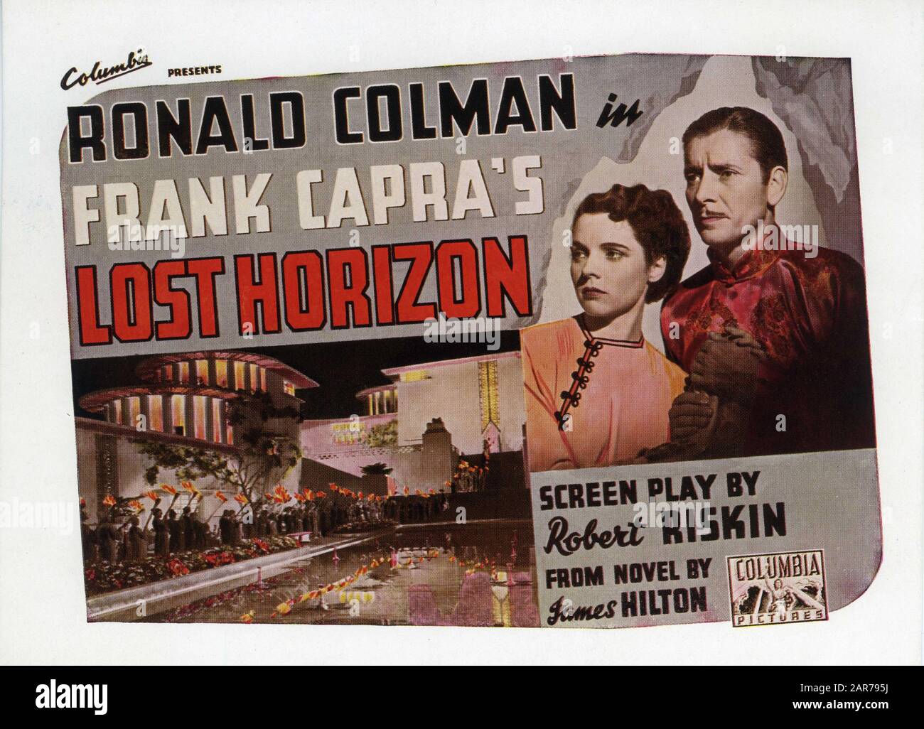 RONALD COLMAN as Robert Conway and JANE WYATT as Sondra in LOST HORIZON ...