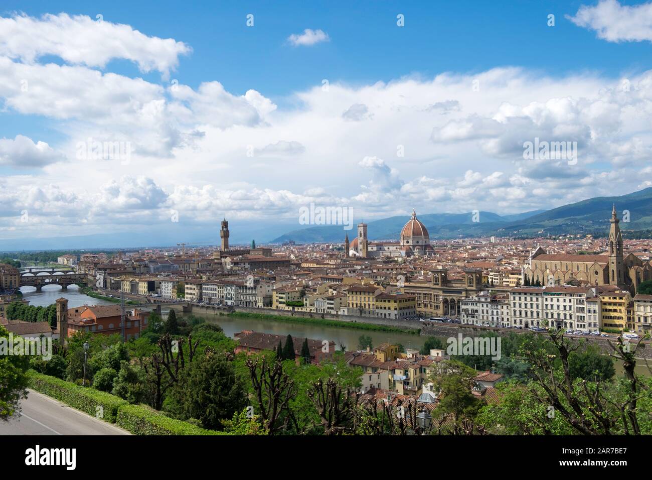 Rooftop view of the beautiful city of Florence in spring Stock Photo ...