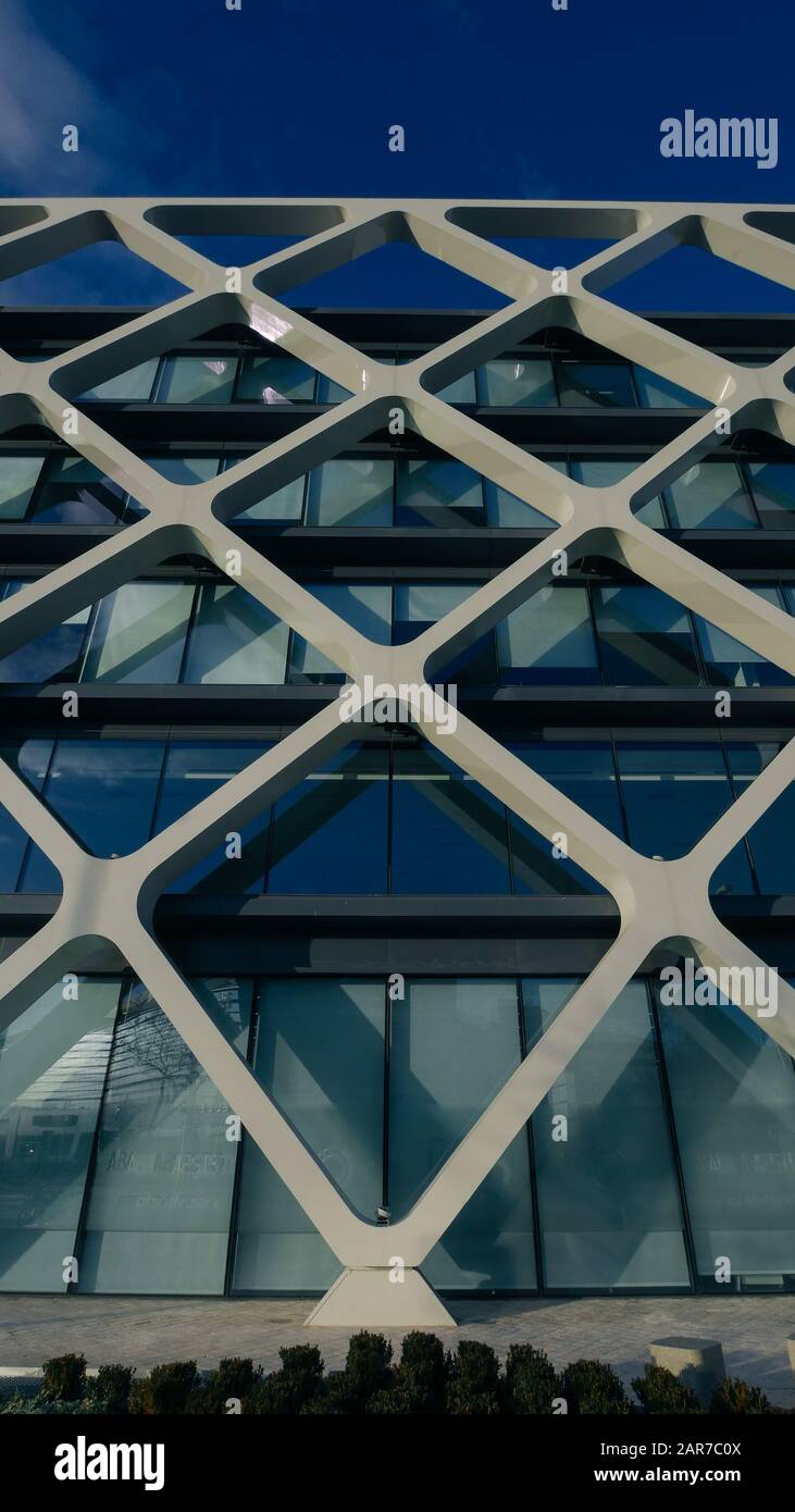 Madrid, Spain - January 26, 2020: Modern Oxxeo building facade in Las ...