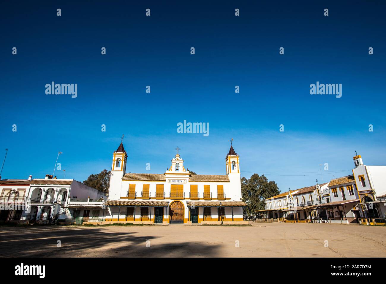 El Rocío village, Huelva Province Stock Photo - Alamy