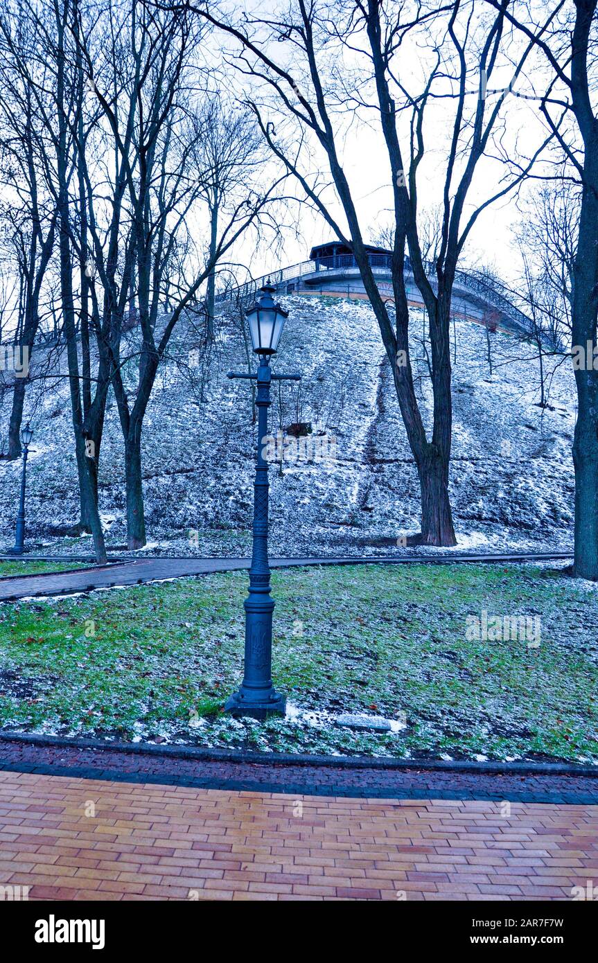 Decorative street light post lantern lamp Stock Photo - Alamy