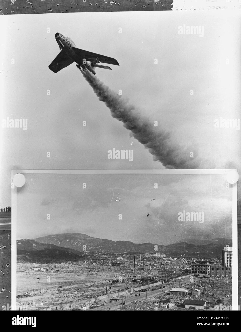 Repros of missiles, explosions Atomic bomb and Hirosjhima Date: October ...