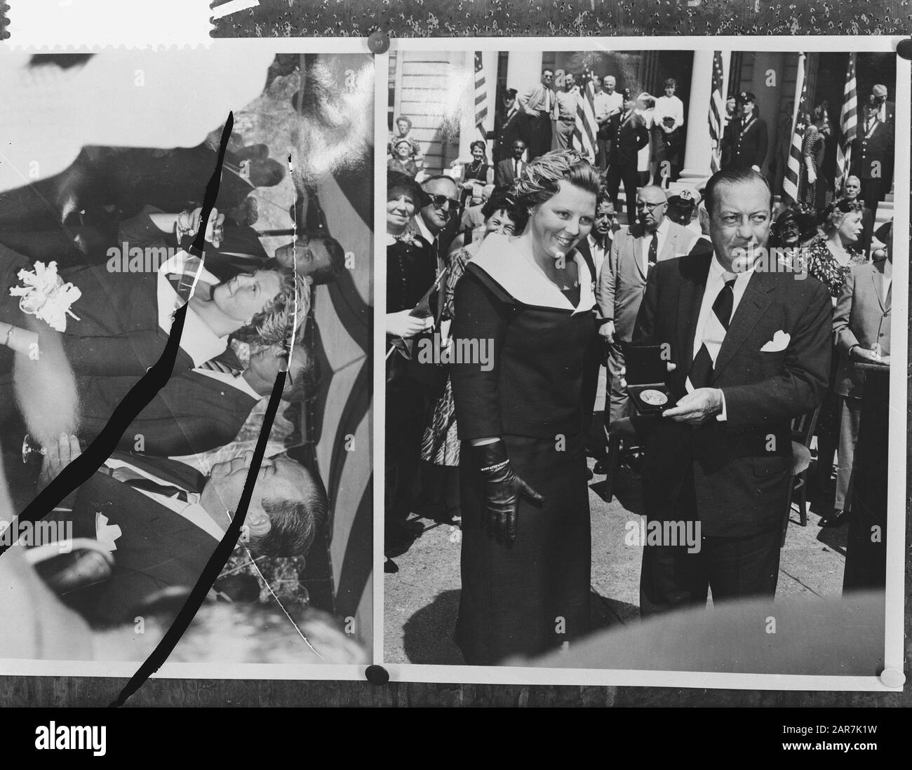 Princess Beatrix in the United States, offering medal by Mayor Wagner ...