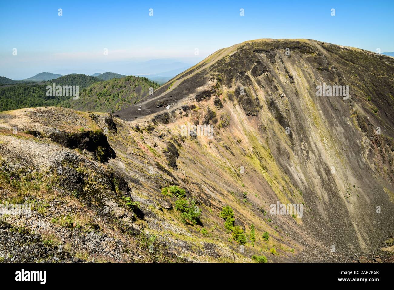 Ridge of a volcano caldera, Paricutin, Mexico Stock Photo - Alamy