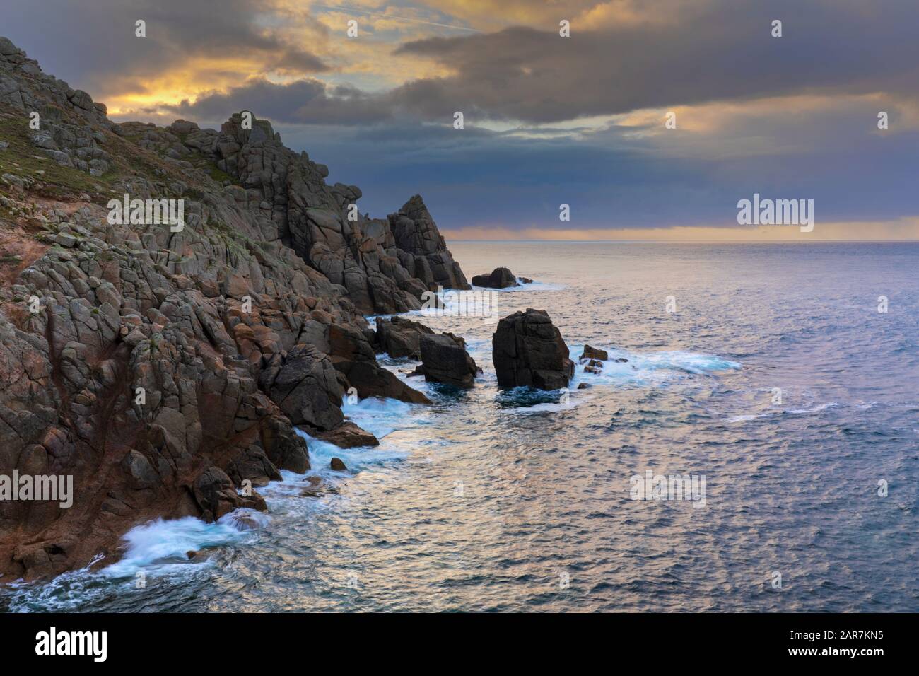 Sunrise at Hella Point Cornwall Stock Photo - Alamy