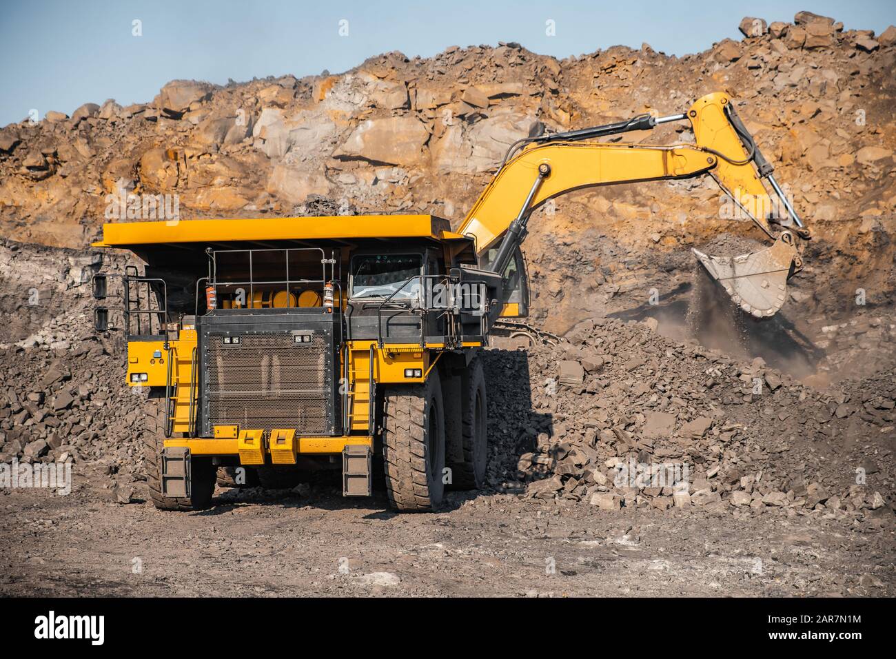 Open pit mine, extractive industry for coal Stock Photo - Alamy