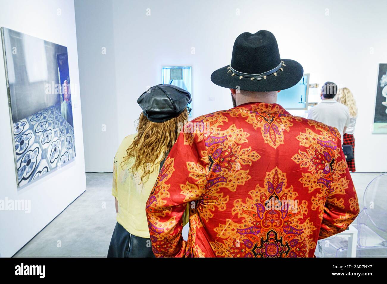 Exhibit exhibition collection man men male adult adults hi-res stock ...