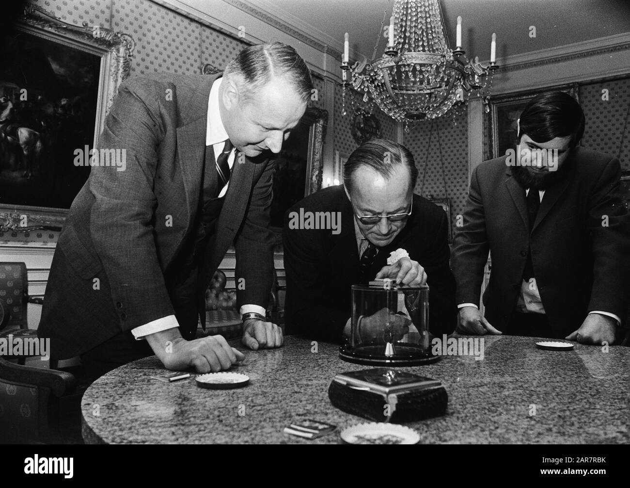 Prince Bernhard receives at Palace Soestdijk the ambassador USA John ...