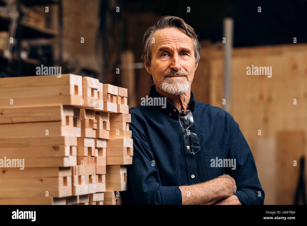 Portrait senior caucasian carpenter hi-res stock photography and images ...