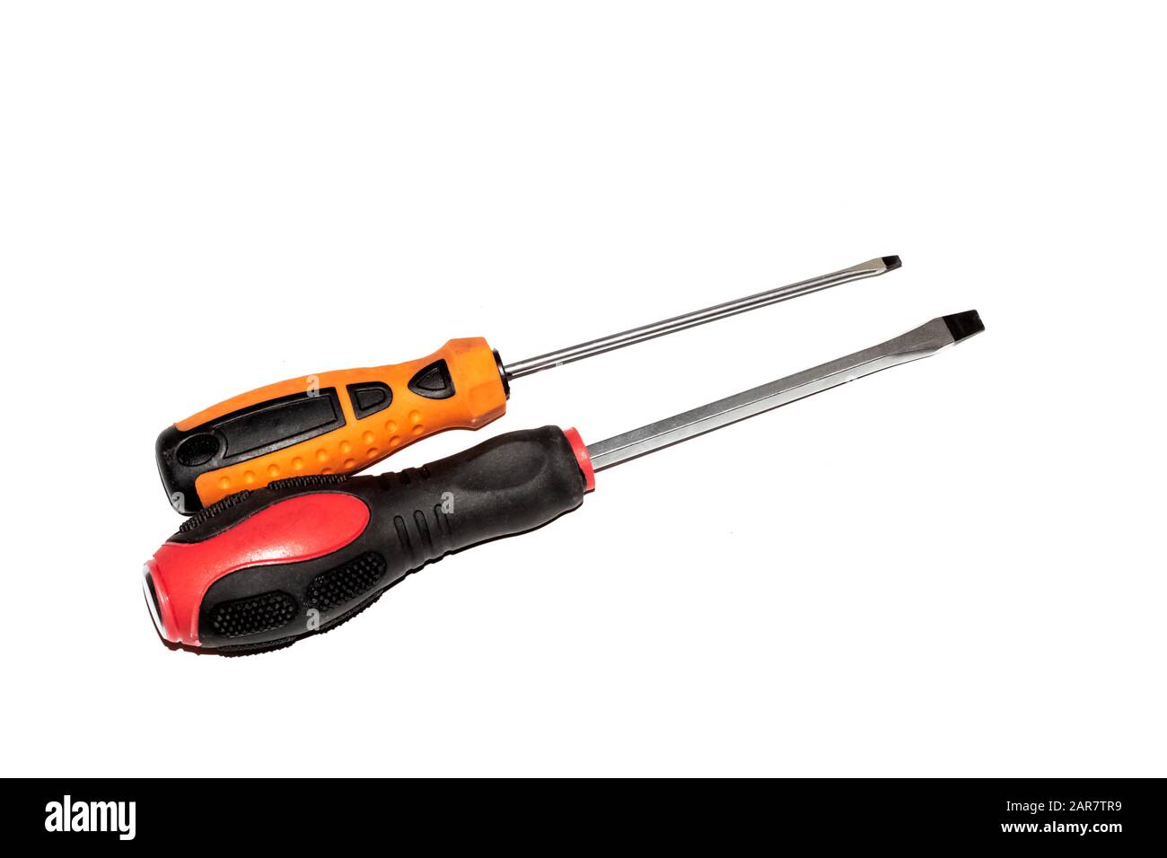 Two screwdrivers isolated on a white background Stock Photo - Alamy