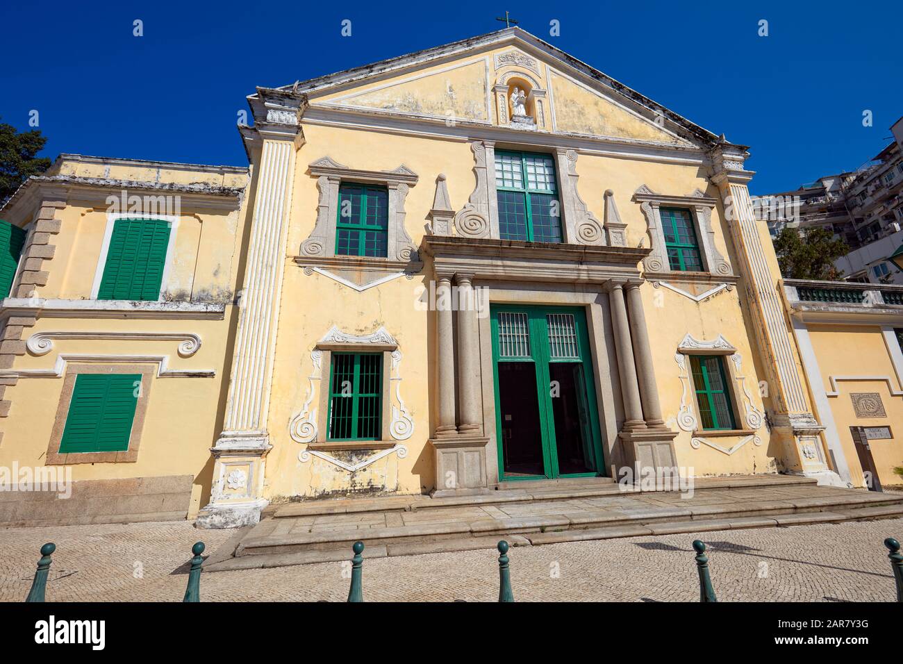 Main facade of the St. Augustine’s Church, first established by Spanish ...