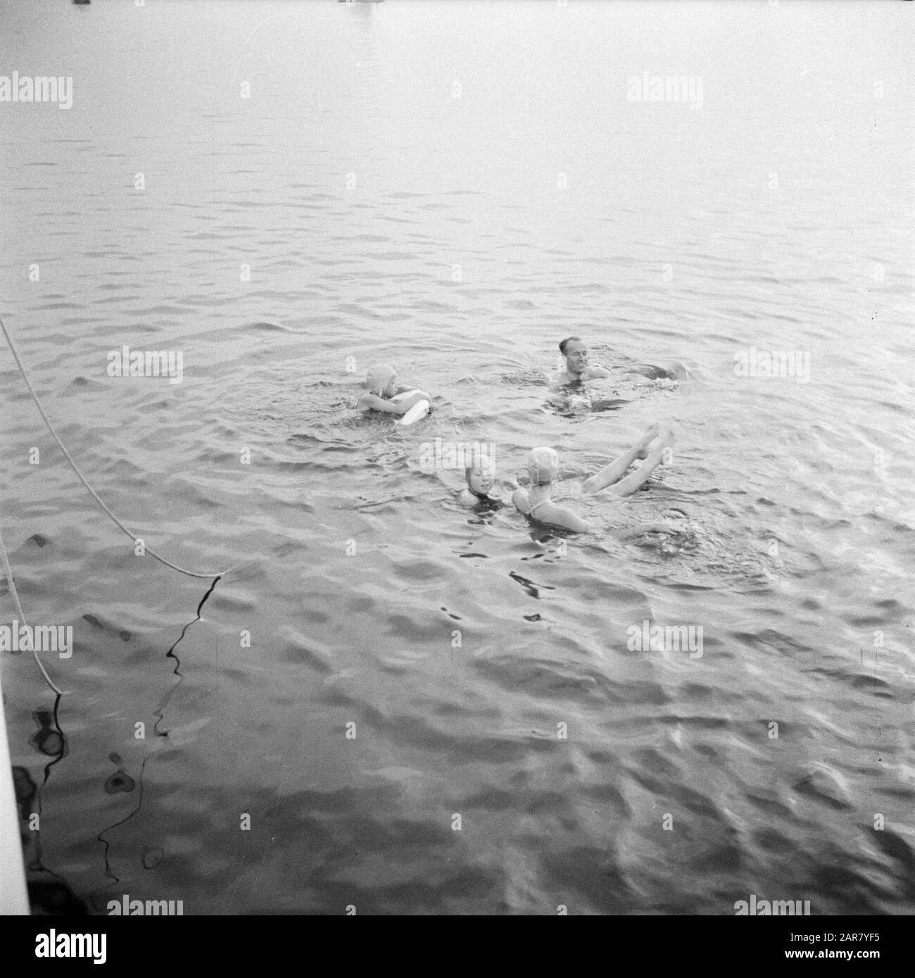 The royal family aboard the royal yacht the Piet Hein Princess Beatrix ...