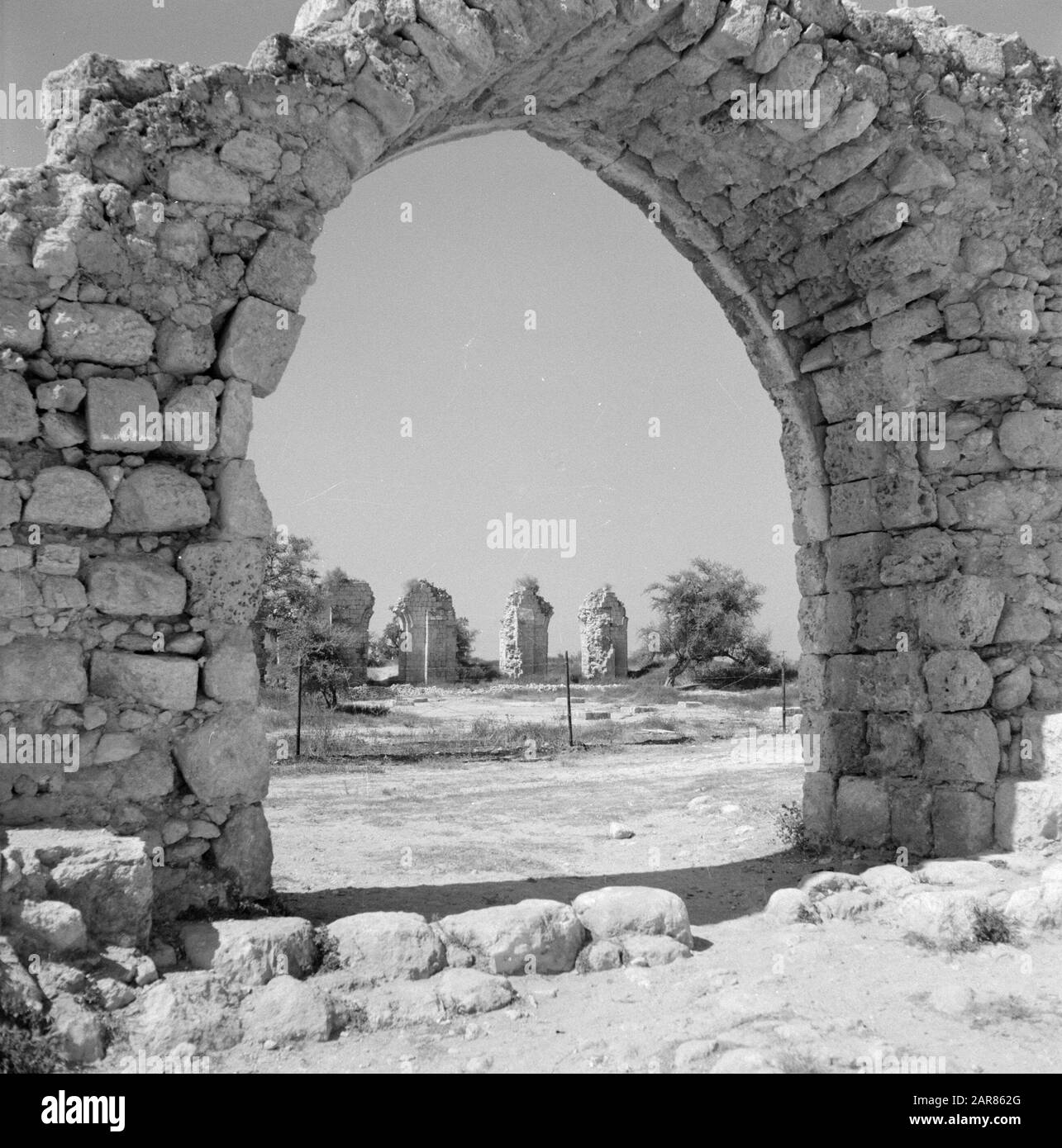Ramle. White Mosque Ruins Date: January 1, 1963 Location: Israel, Ramla ...
