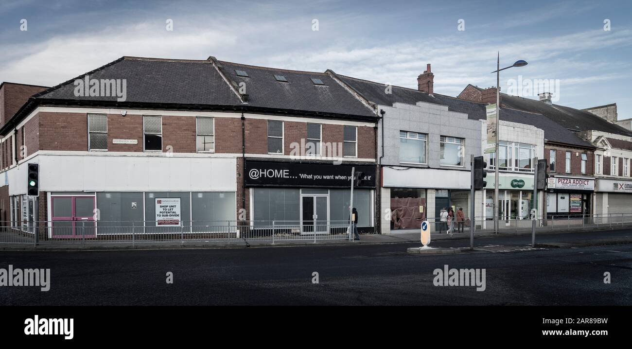 Empty retail space on the high street in Ashington, Northumberland ...