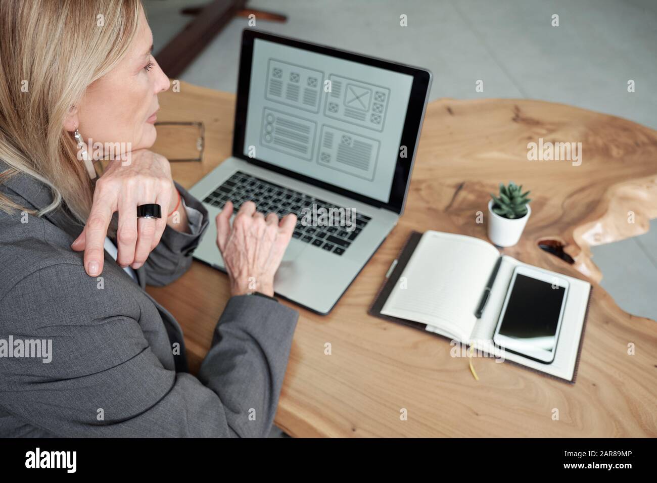 Working on ui design Stock Photo - Alamy