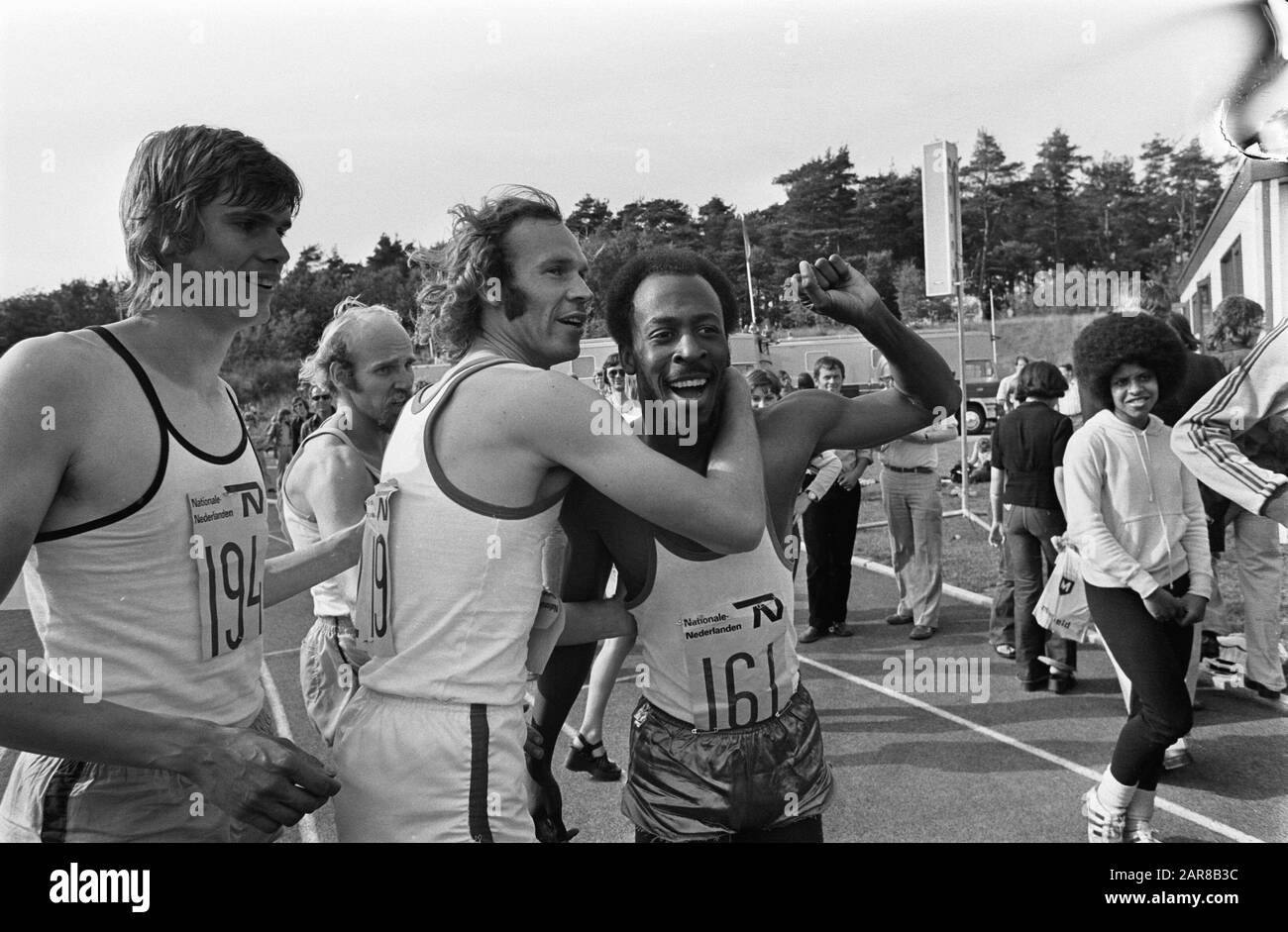Sammy Monsels (right) is embraced by Bert de Jager (left) after his ...