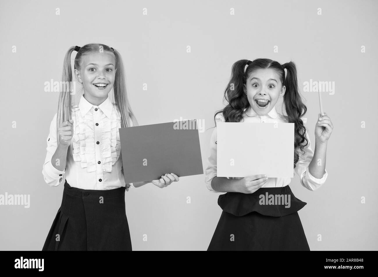 Children presenting own projects. Explain main point. Girls school ...