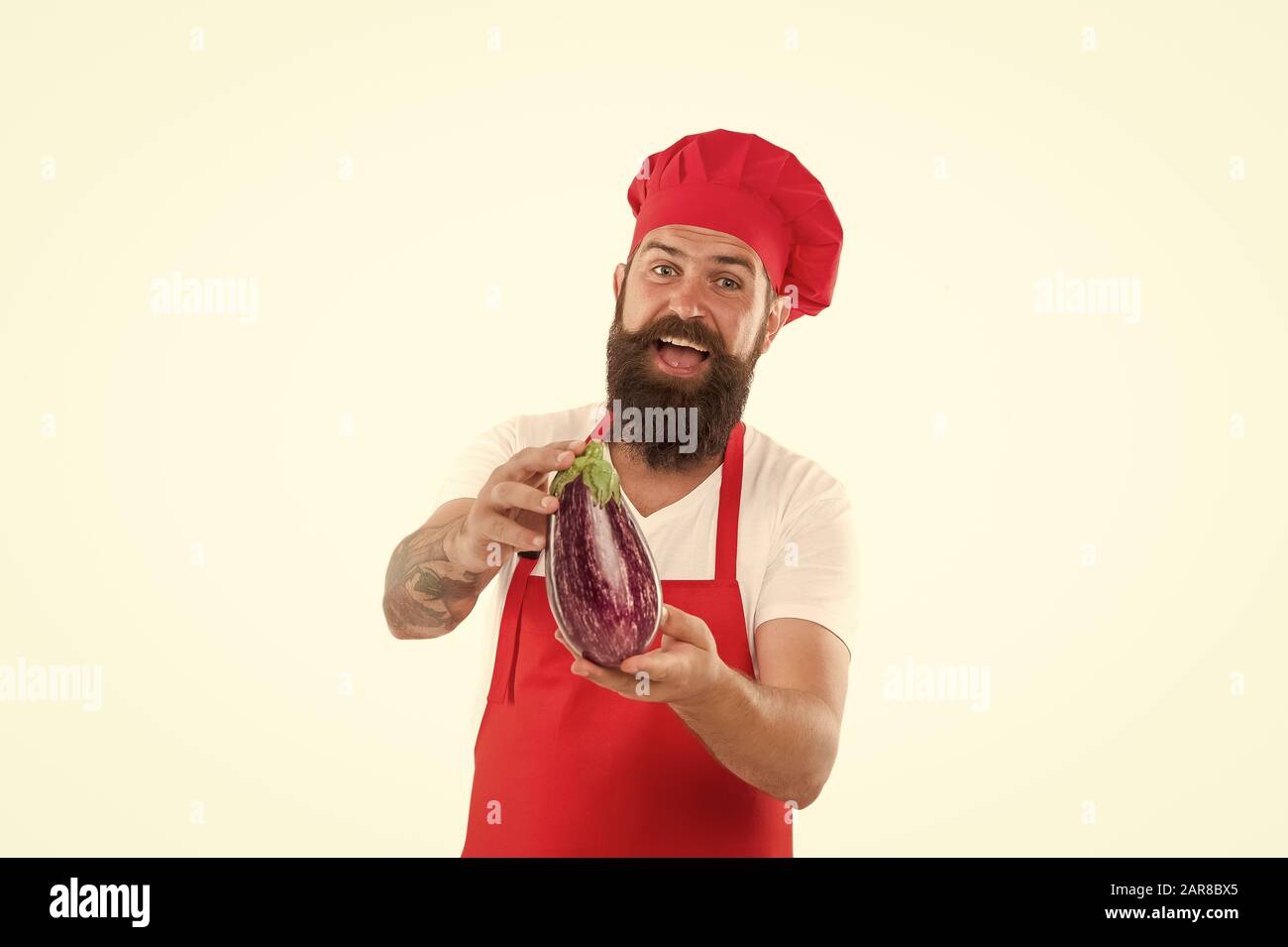 Eat fresh food. Vegetarian chef cooking food. Vegetarian restaurant ...