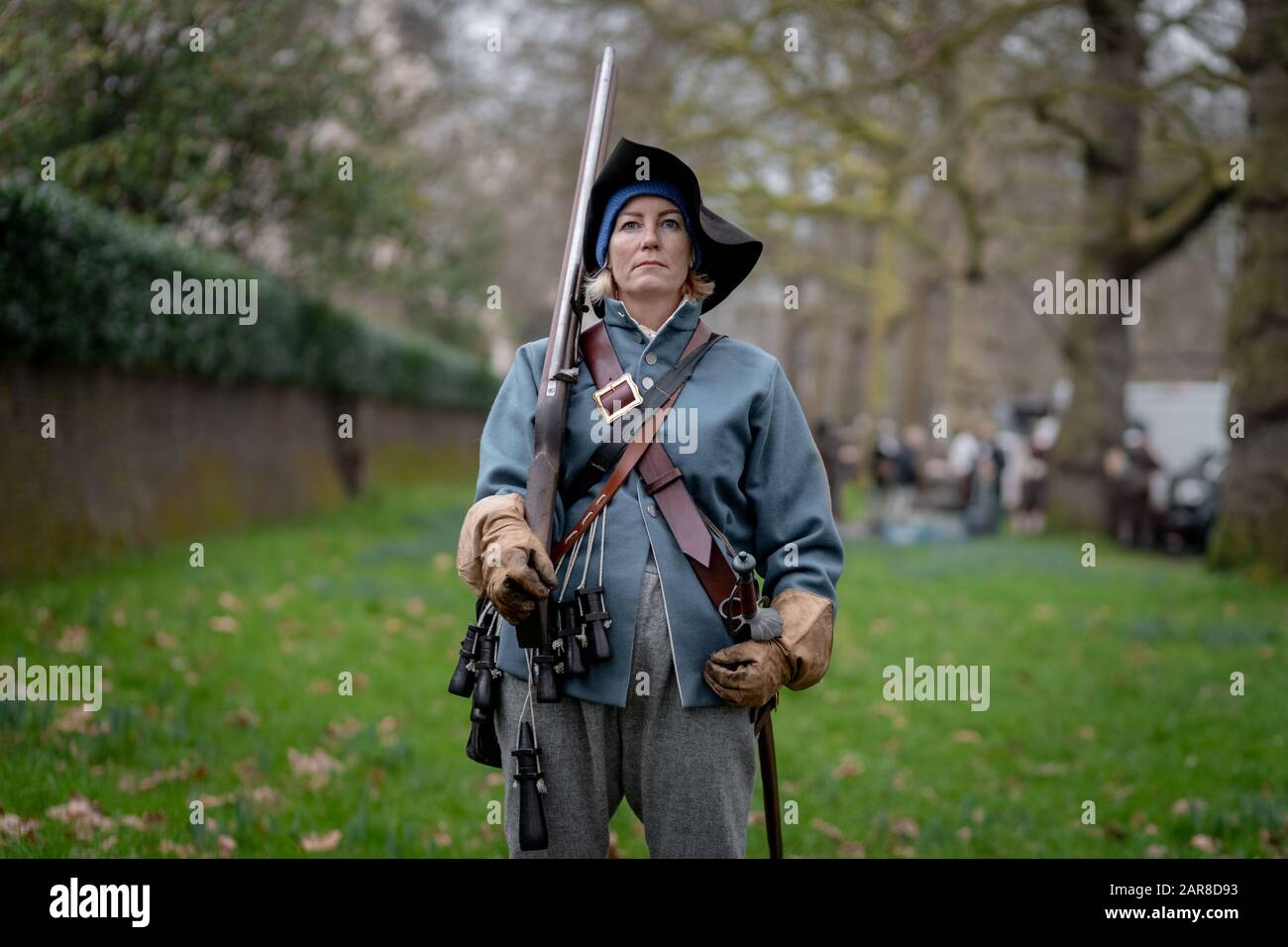 Annual re-enactment of King Charles I execution parade by the English ...