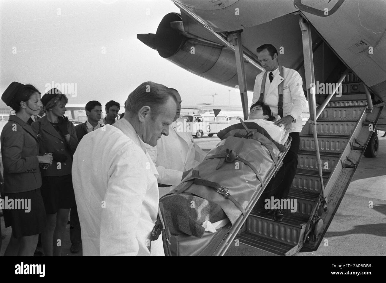 Victims of bus accident in Spain arrive at Schiphol Date: August 13 ...