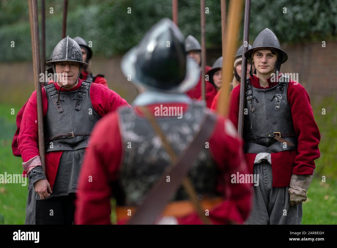 Annual re-enactment of King Charles I execution parade by the English ...