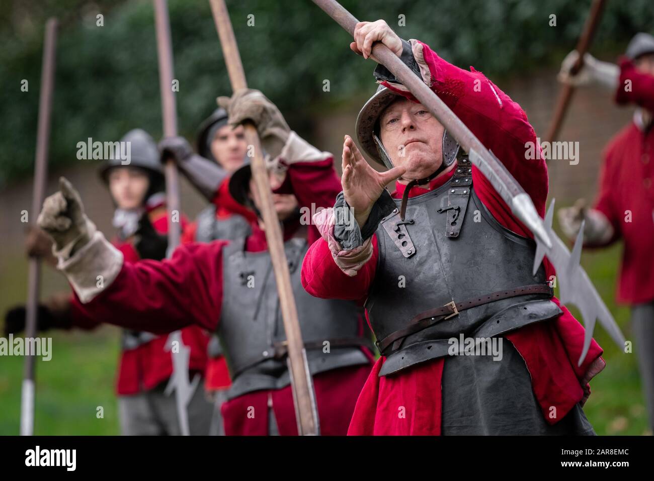 Annual re-enactment of King Charles I execution parade by the English ...