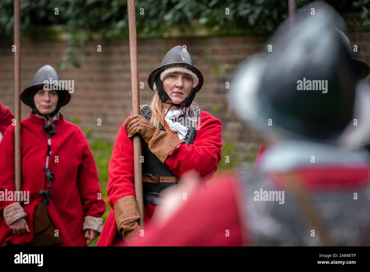 Annual re-enactment of King Charles I execution parade by the English ...